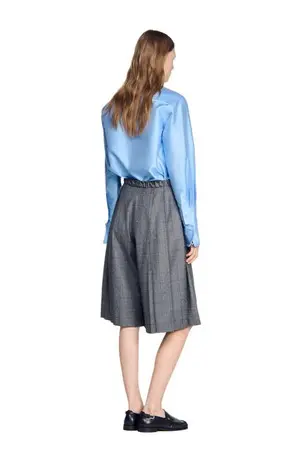 Sandro Check Wool Shorts