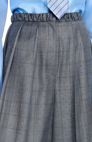 Sandro Check Wool Shorts