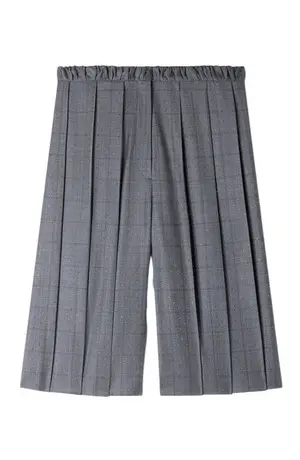 Sandro Check Wool Shorts