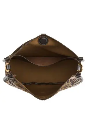 Etro Animal Print Velvet Shoulder Bag - Print On Beige Base