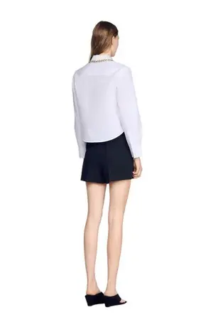 Sandro Jewel Collar Shirt