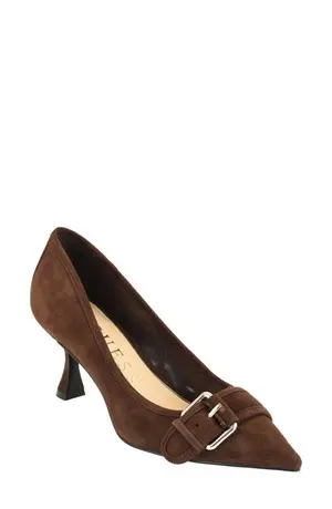 Guess Andey Pointed Toe Pump With Buckle Detail