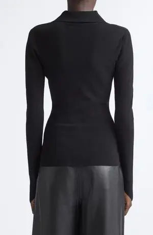 GRACE LING Angular Ribbed Cardigan