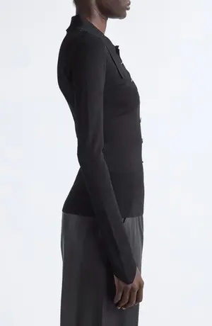GRACE LING Angular Ribbed Cardigan