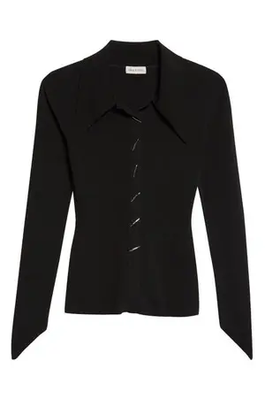 GRACE LING Angular Ribbed Cardigan