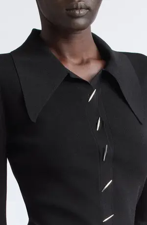 GRACE LING Angular Ribbed Cardigan
