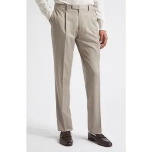 Boglioli Herringbone Stretch Virgin Wool Suit - Beige