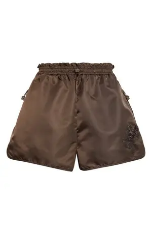 Cecilie Bahnsen Colette Nylon Shorts - Brown
