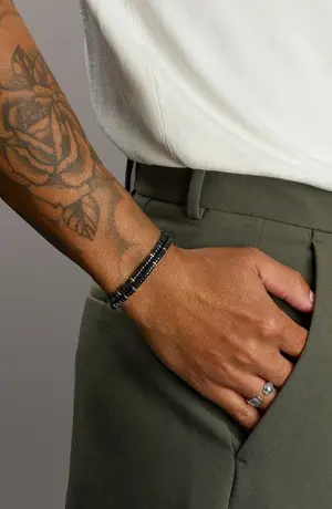 NIALAYA JEWELRY Onyx Heishi Wrap Bracelet