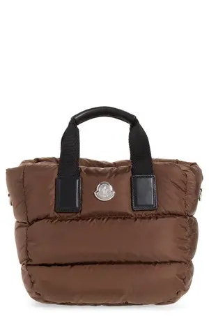 Moncler Micro Caradoc Puffer Crossbody Bag - Espresso Bean
