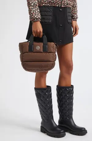 Moncler Micro Caradoc Puffer Crossbody Bag - Espresso Bean