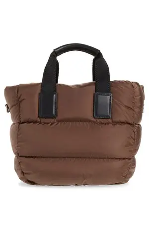 Moncler Micro Caradoc Puffer Crossbody Bag - Espresso Bean