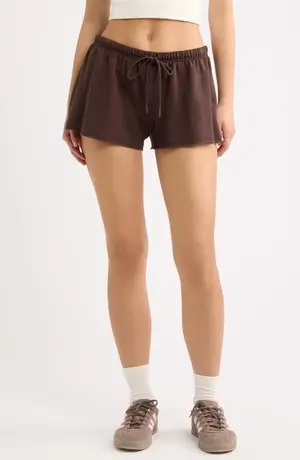 Bp. Narrow Drawstring Sweat Shorts - Brown Coffee