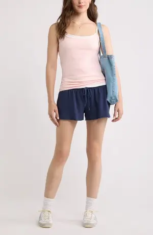 Bp. Narrow Drawstring Sweat Shorts - Navy Indigo