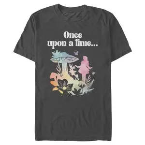 DESCENDANTS Watercolor Once Upon A Time Short Sleeve Graphic T-shirt - Charcoal