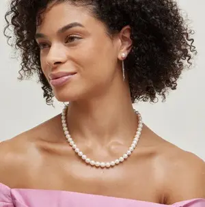 The Pearl Source 7.5-8.5mm Freshwater Pearl Necklace, Aaa Quality