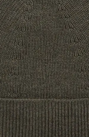 Acne Studios Krivi Coin Appliqué Merino Wool Blend Beanie - Cedar Green