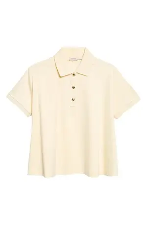 Moncler Snap Placket Polo - White