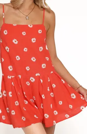 PETAL & PUP Floral Drop Waist Romper