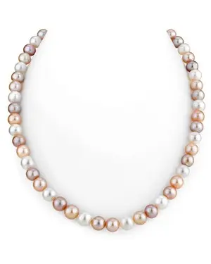 The Pearl Source 8.0-8.5mm Freshwater Multicolor Pearl Necklace - Multicolor Pearls