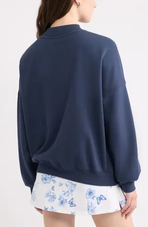 Bp. Mock Neck Sweatshirt - Navy Indigo