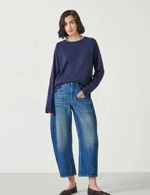 HUSH Matilda Raglan Top - Dark Navy
