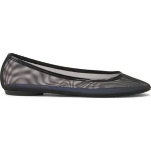 LANVIN The Ballerina Flat In Mesh - Black
