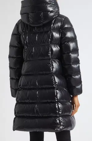 Moncler Marusse Long Quilted Down Coat