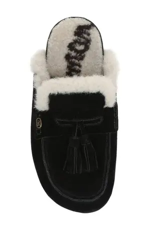 Sam Edelman Astrid Genuine Shearling Lined Mule - Black