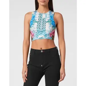 Philipp Plein Top Ss Hawaii - Lightblue