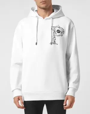 Philipp Plein Hooded Sweatshirt Money - White