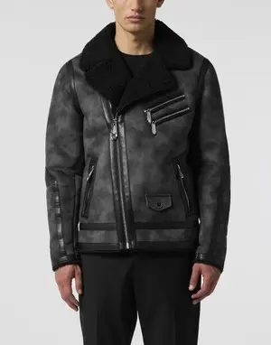 Philipp Plein Eco Shearling Jacket - Black