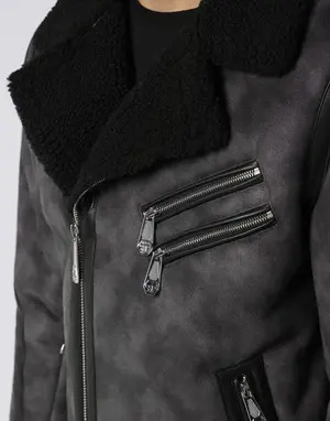 Philipp Plein Eco Shearling Jacket - Black