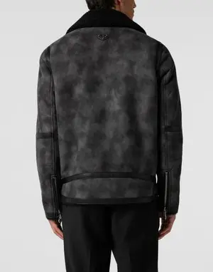Philipp Plein Eco Shearling Zip-up Jacket - Black