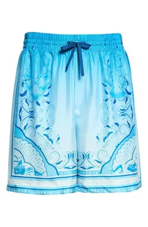 Casablanca Egyptian Rug Silk Shorts - Silk Twill
