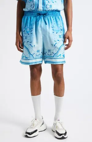 Casablanca Egyptian Rug Silk Shorts Silk Twill