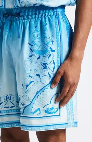 Casablanca Silk Printed Shorts