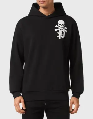 Philipp Plein Gothic Plein Hooded Sweatshirt - Black