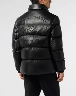Philipp Plein Leather Padded Jacket