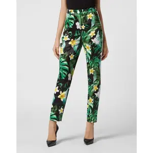 Philipp Plein Duchesse Super High Waist Trousers Hawaii - Green