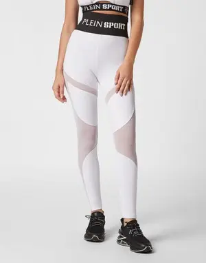 PLEIN SPORT Sport Leggings Multicut - White
