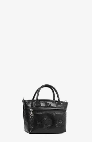 CAVALINHO Cavalo Lusitano 572 Embossed Leather Mini Handbag - Black