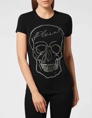 Philipp Plein Embellished Skull T-shirt - Black