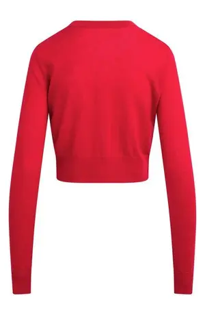 FAVORITE DAUGHTER The Curtsey Wool Cardigan - Crimson