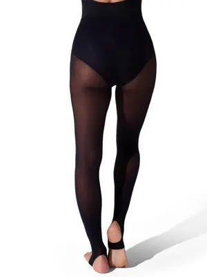 CAPEZIO Ultra Soft Stirrup Tights - Black