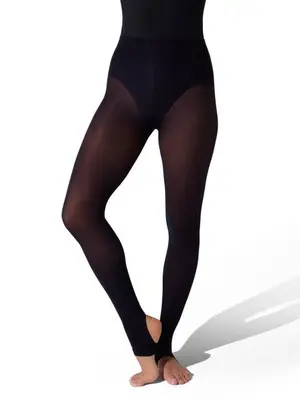 CAPEZIO Ultra Soft Stirrup Tights - Black