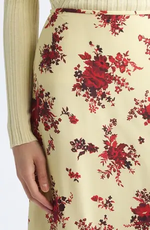 JIL SANDER Floral Print Midi Skirt
