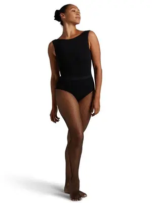 CAPEZIO Classic Fishnet Tights With Back Seam - Black