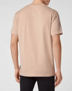 Philipp Plein T-shirt Round Neck Ss Gothic Plein - Beige