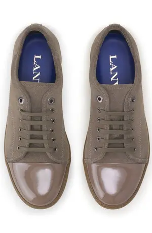 LANVIN Dbb1 Patent Leather And Suede Sneakers